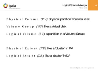 Logical Volume Manager. An Introduction | ODP