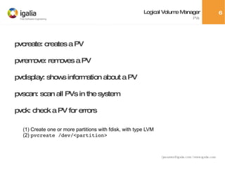 Logical Volume Manager. An Introduction | ODP