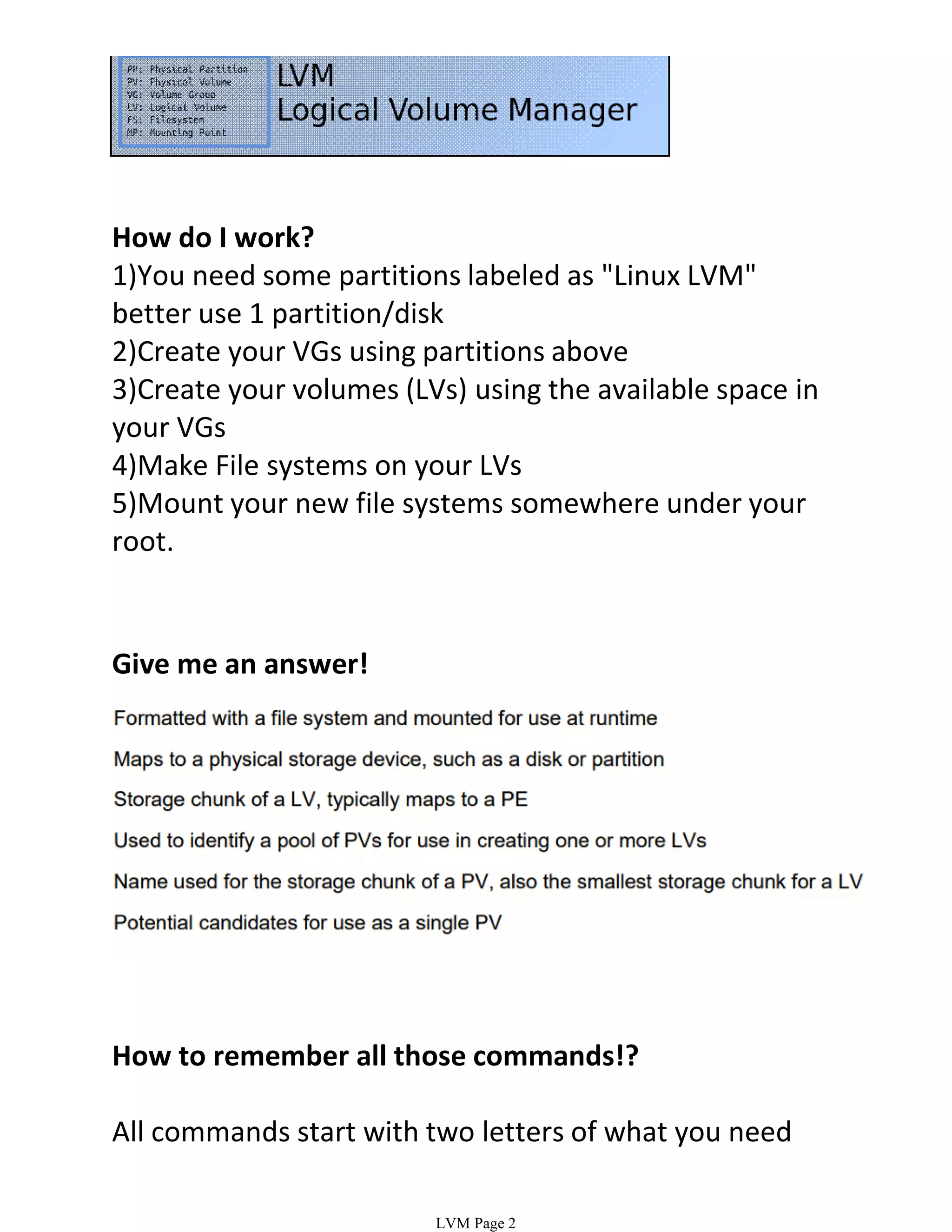 Linux LVM Logical Volume Management | PDF Linux LVM Logical Volume Management | PDF