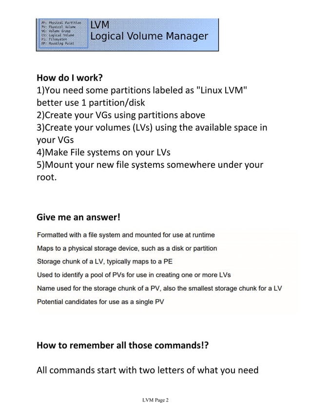 Linux Lvm Logical Volume Management Pdf