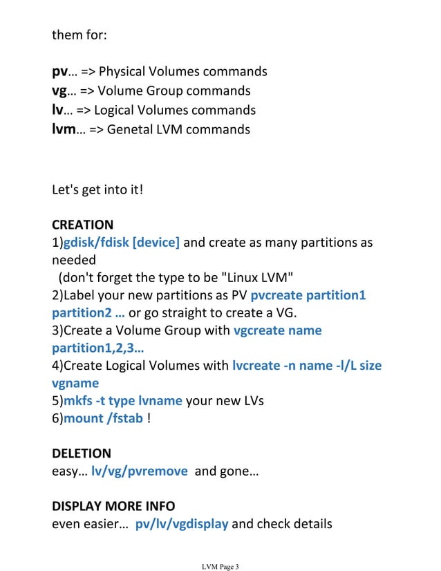 Linux Lvm Logical Volume Management Pdf