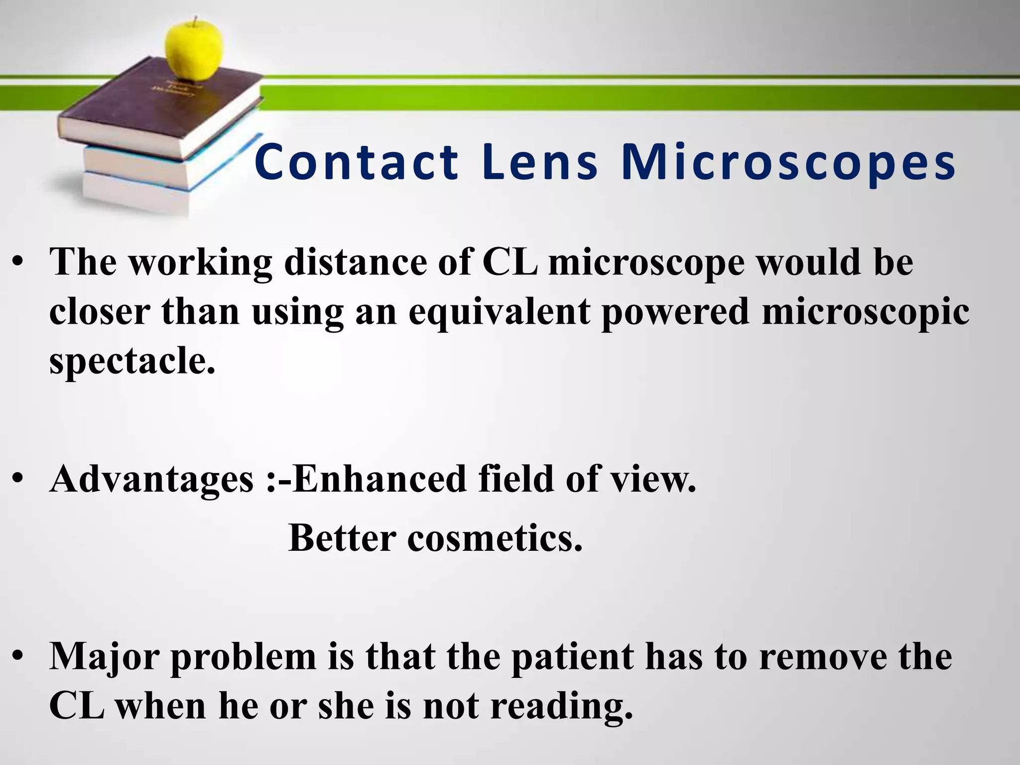 Low Vision Near Systems-Microscopes,Magnifiers & Electronic systems | PPT