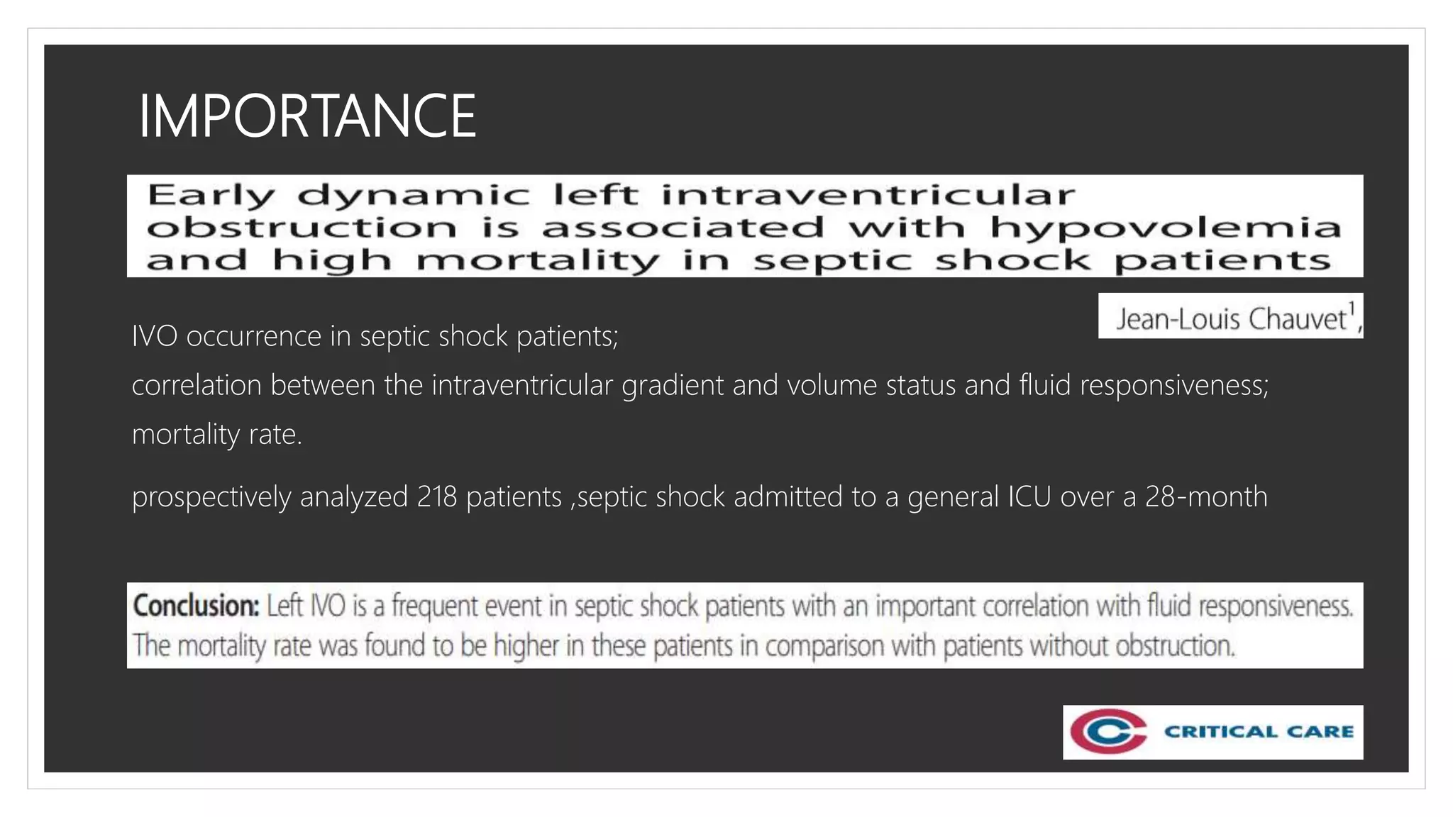 LVOT OBSTRUCTION IN ICU | PPTX