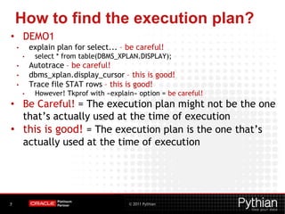 LVOUG meetup #2 - Forcing SQL Execution Plan Instability | PPT