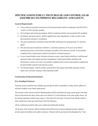 Lv panel specification | PDF
