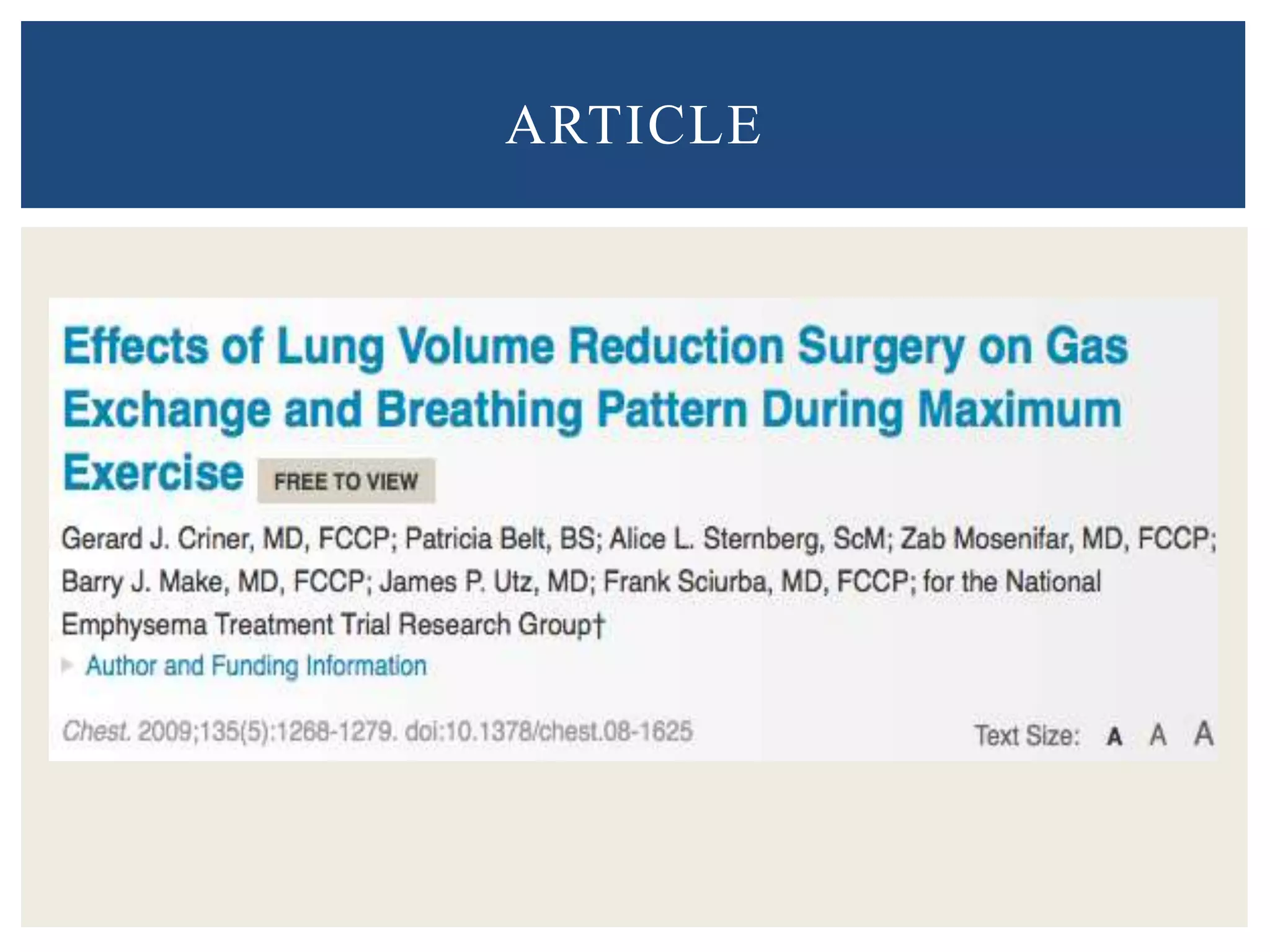 Lung volume reduction surgery ( LVRS ) | PPTX