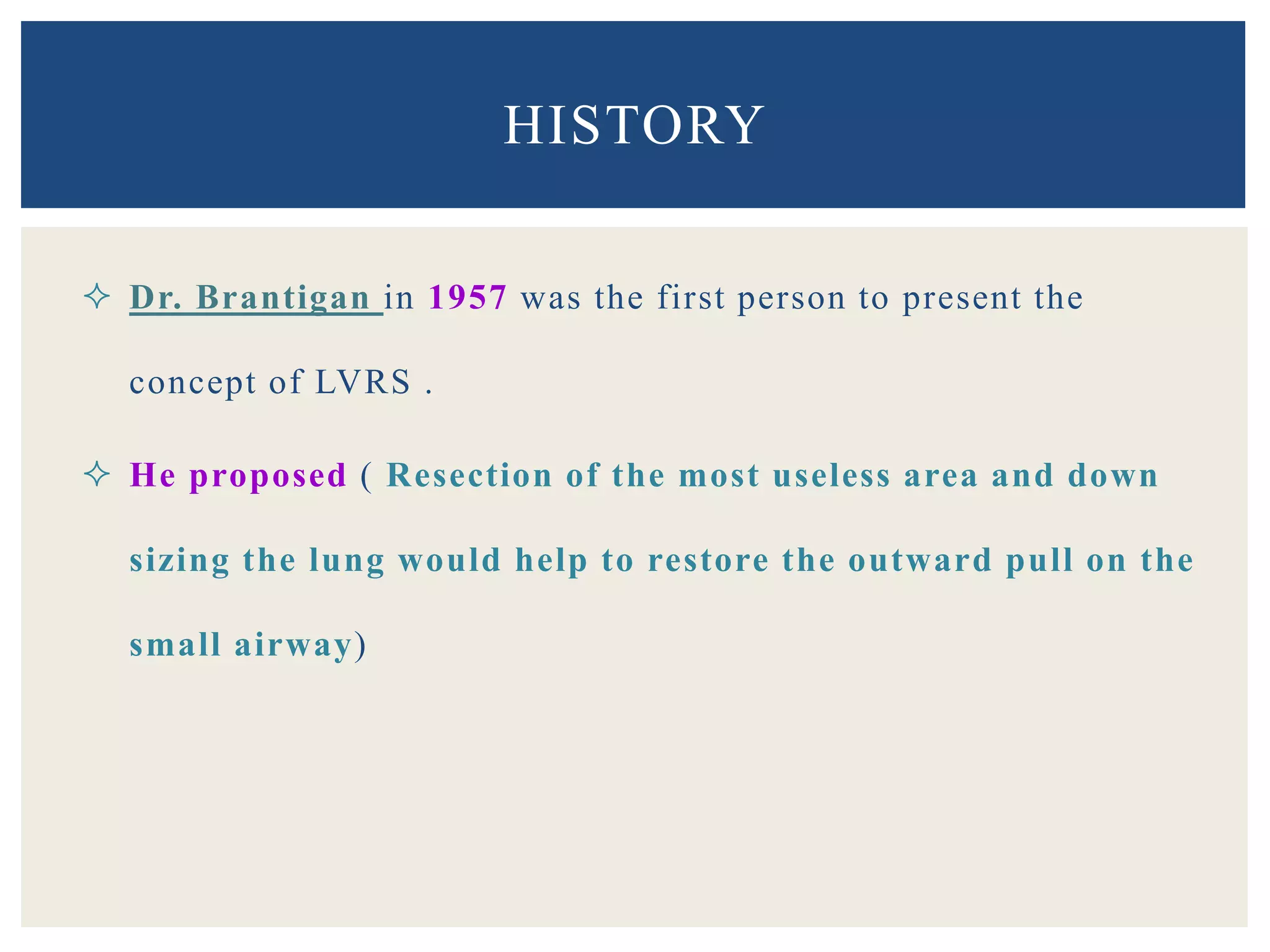 Lung volume reduction surgery ( LVRS ) | PPTX