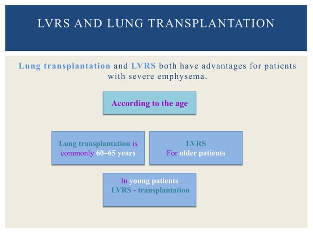 Lung volume reduction surgery ( LVRS ) | PPTX | Lung and Respiratory ...