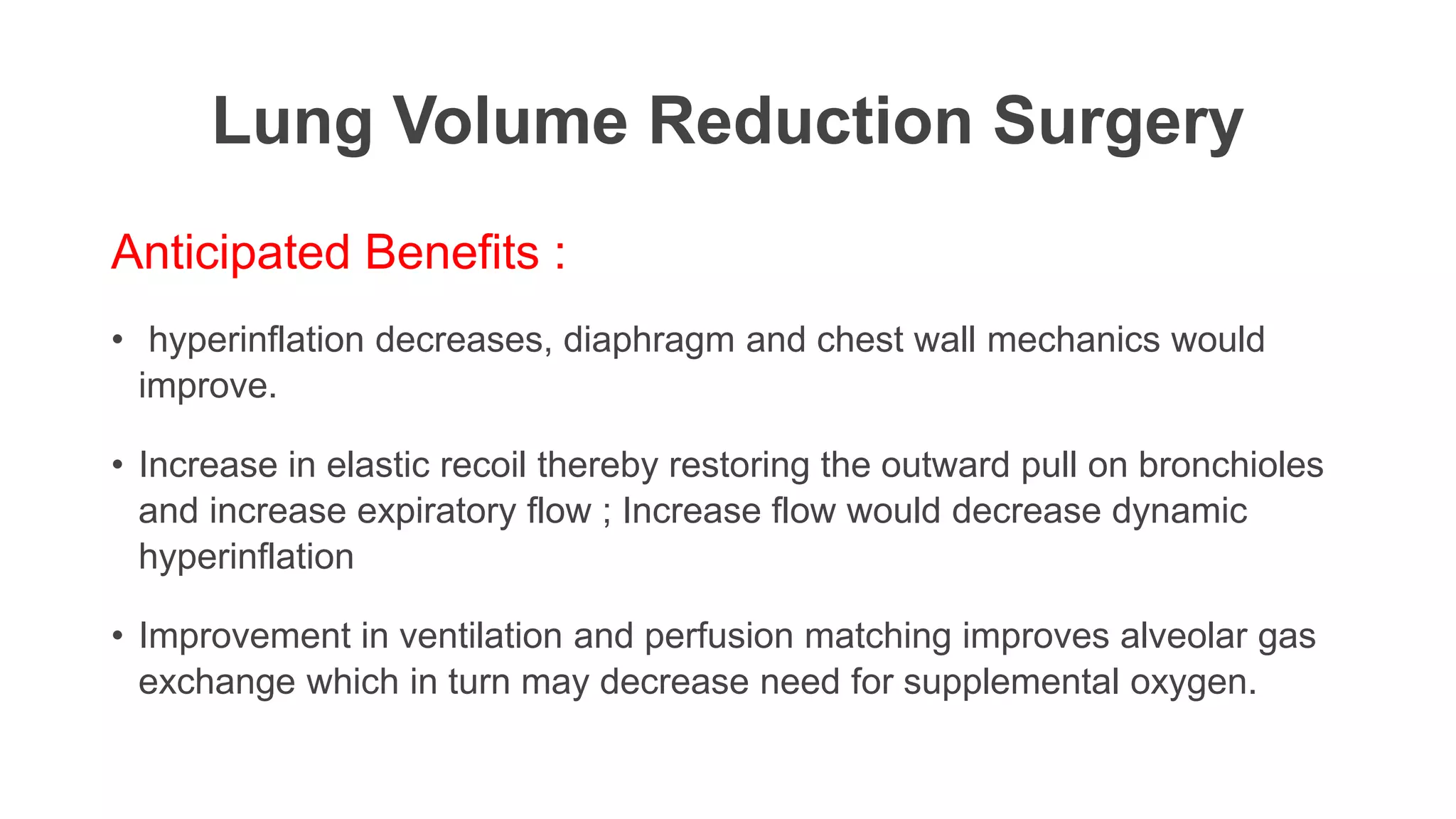 Lung Volume Reduction Surgery | PPTX
