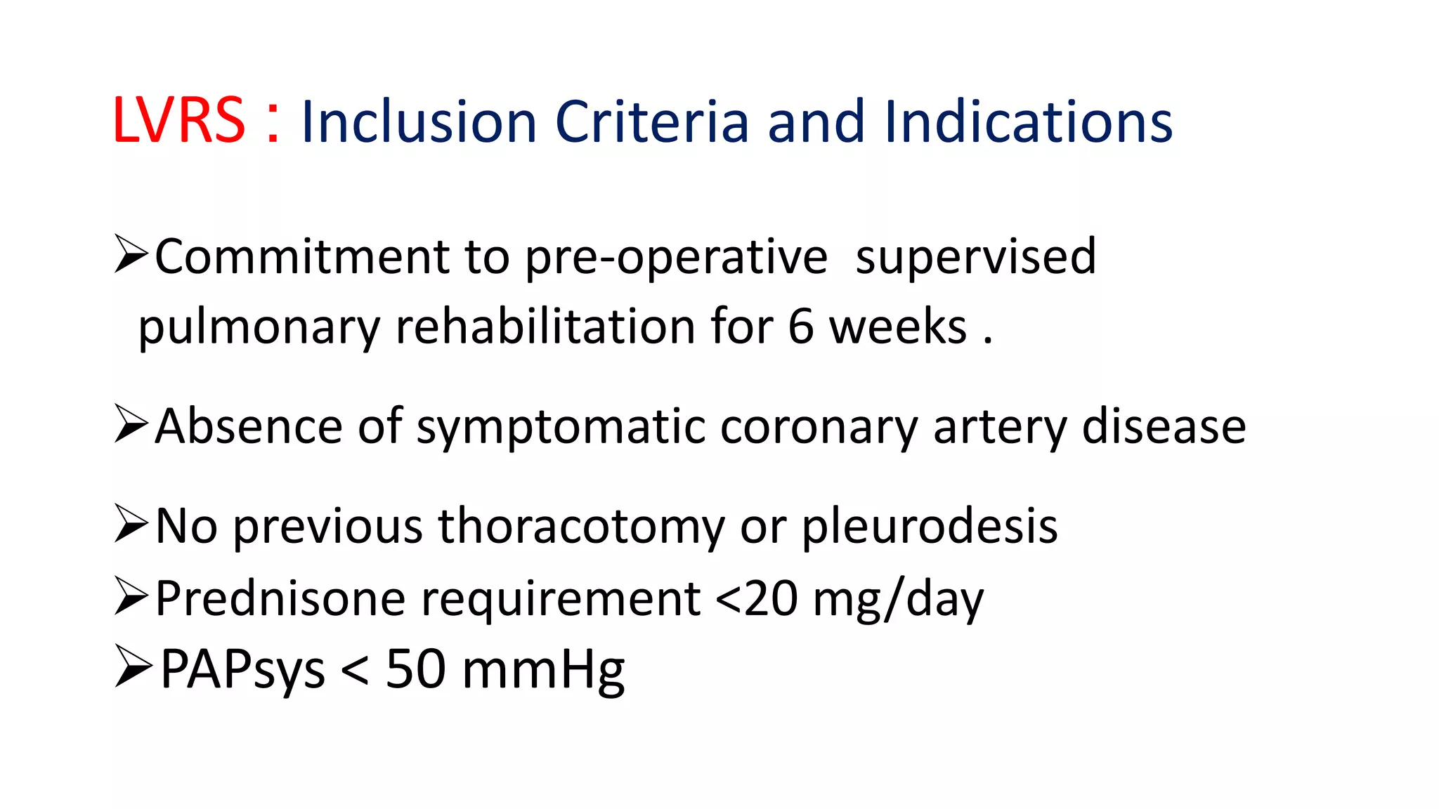 Lung Volume Reduction Surgery | PPTX