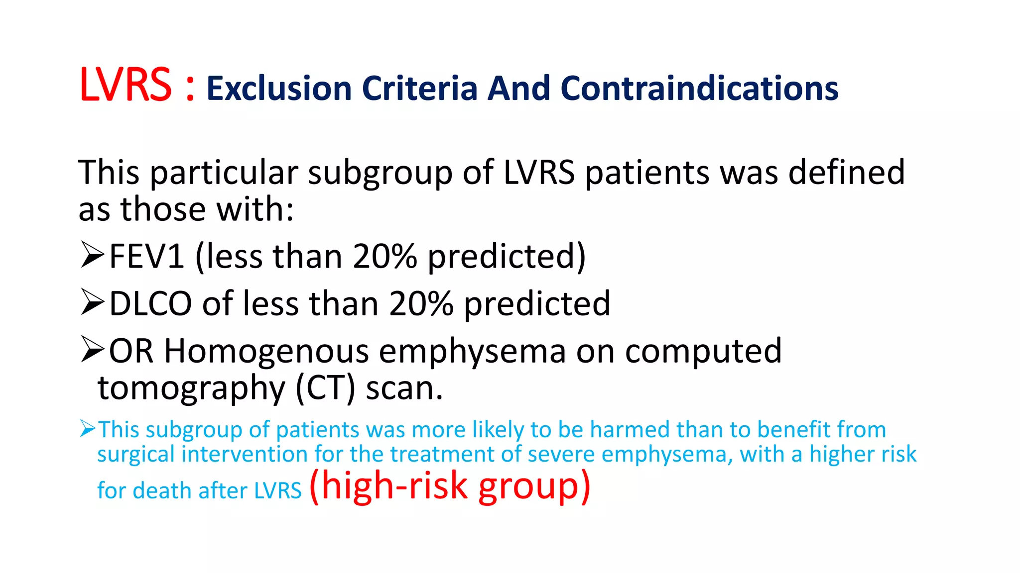 Lung Volume Reduction Surgery | PPTX