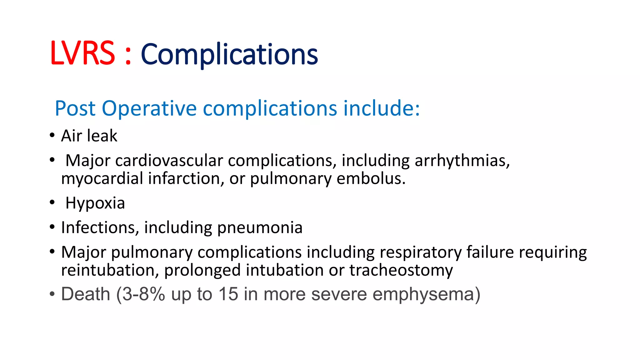 Lung Volume Reduction Surgery | PPTX
