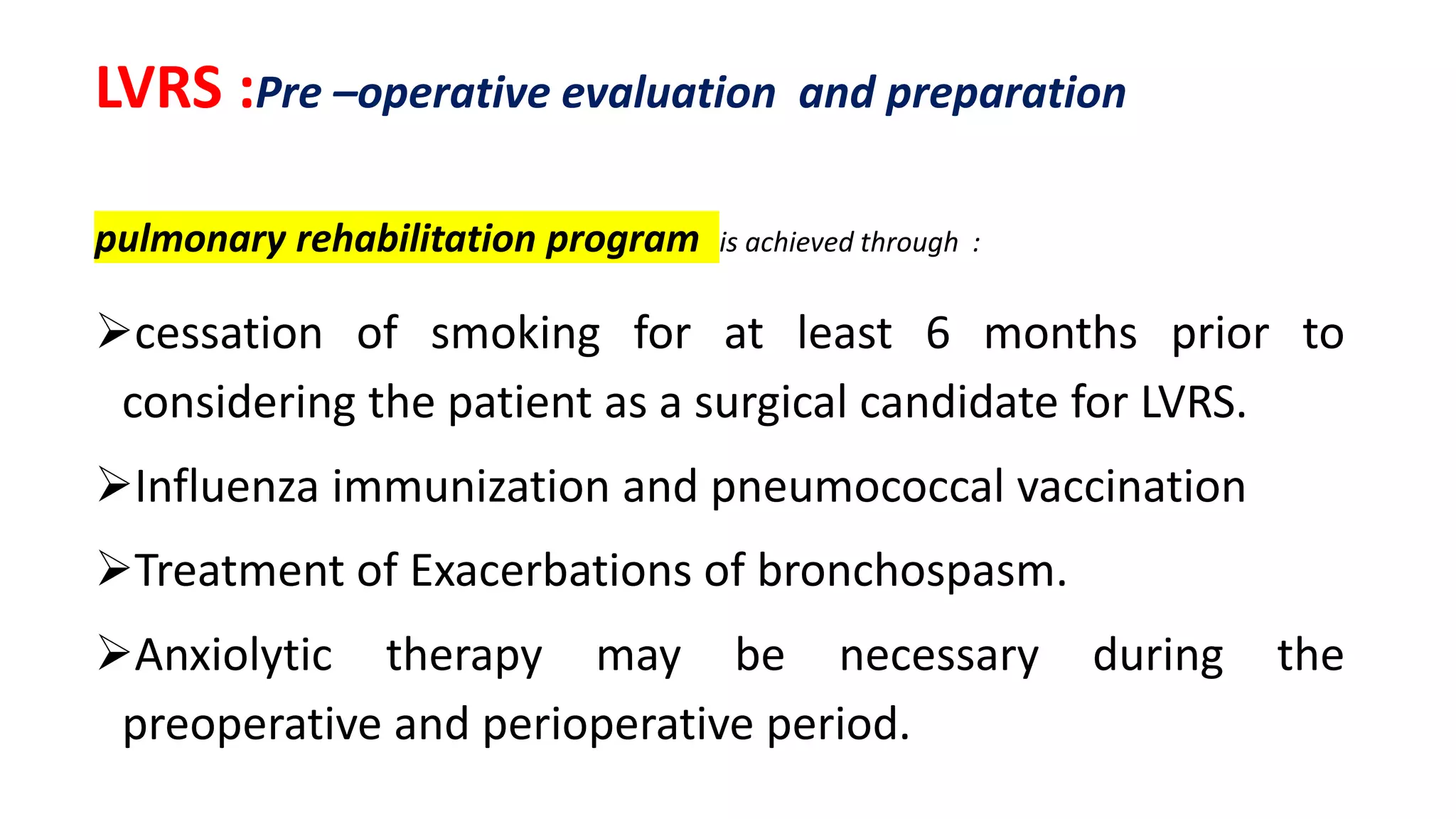 Lung Volume Reduction Surgery | PPTX