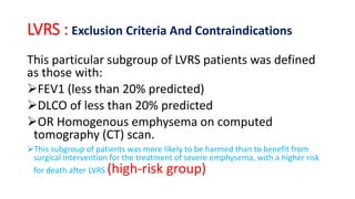 Lung Volume Reduction Surgery | PPTX