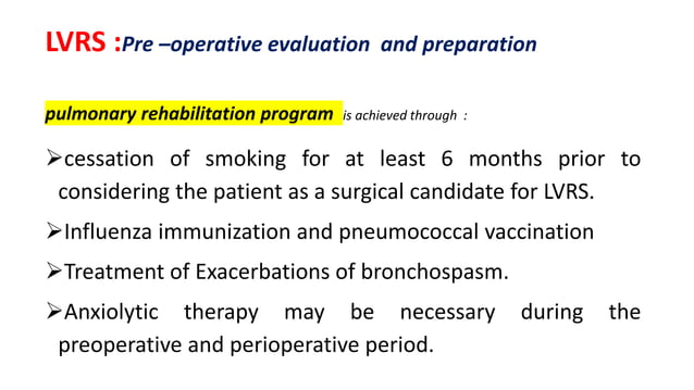 Lung Volume Reduction Surgery | PPTX | Lung and Respiratory Health ...