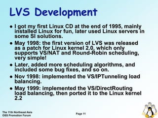 LVS development and experience | PDF | Operating Systems | Computer ...