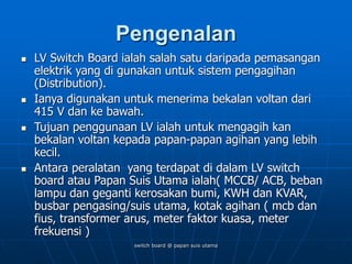 LV switch Board( LV ).ppt