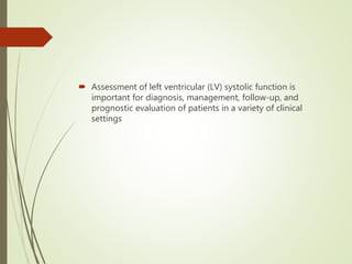 Lv systolic function | PPTX