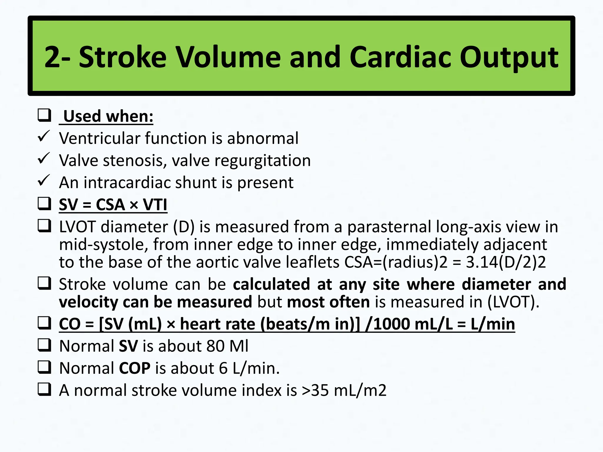 Lv Systolic Function Pptx