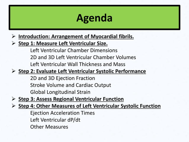 Lv Systolic Function Pptx