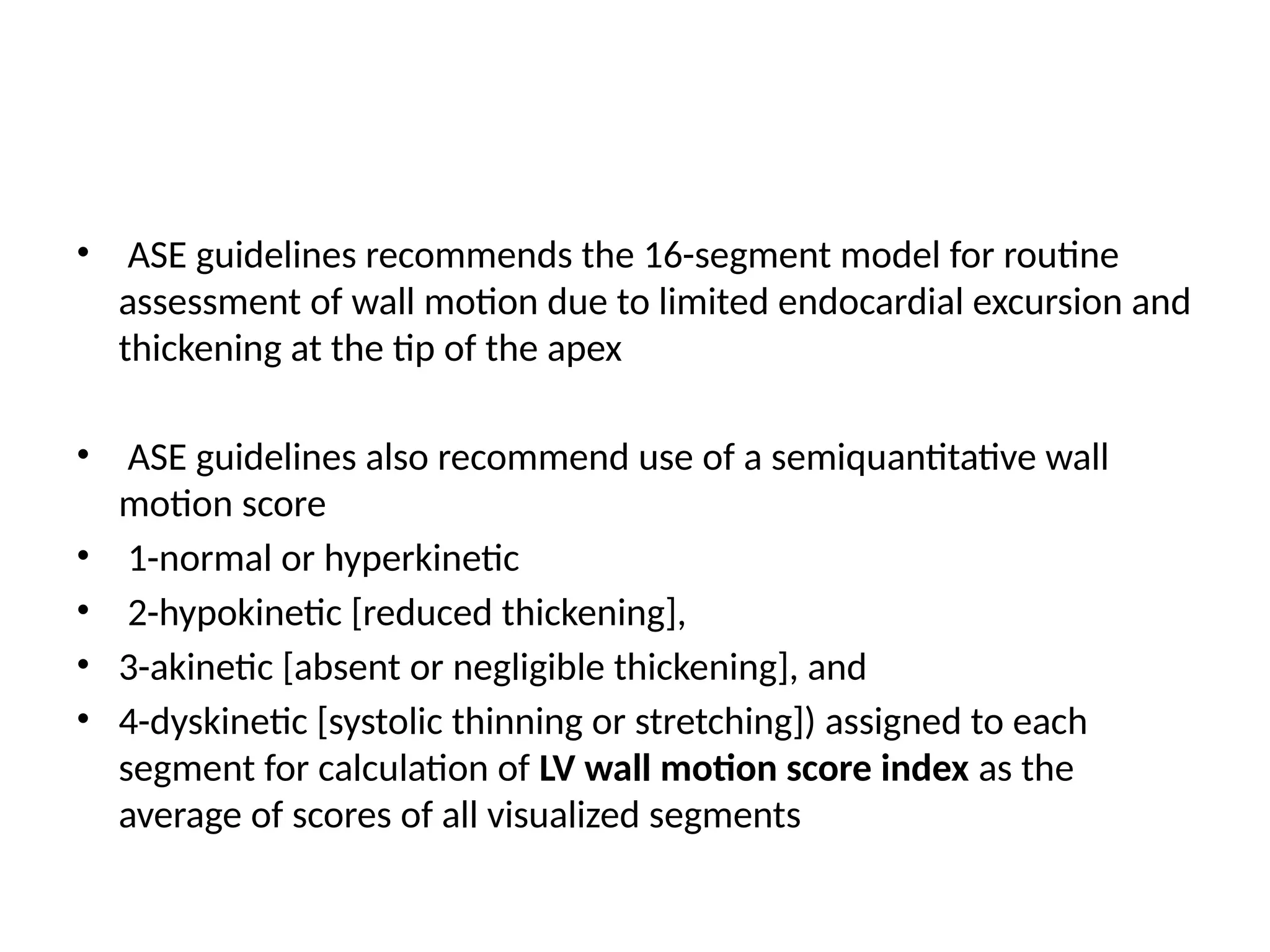 echocardiographic evaluation of LV systolic function | PPTX