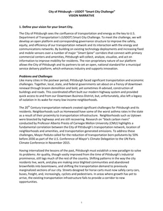 Pittsburgh Smart City Challenge | PDF