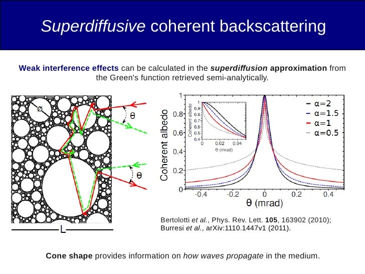 Superdiffusion of waves in random media