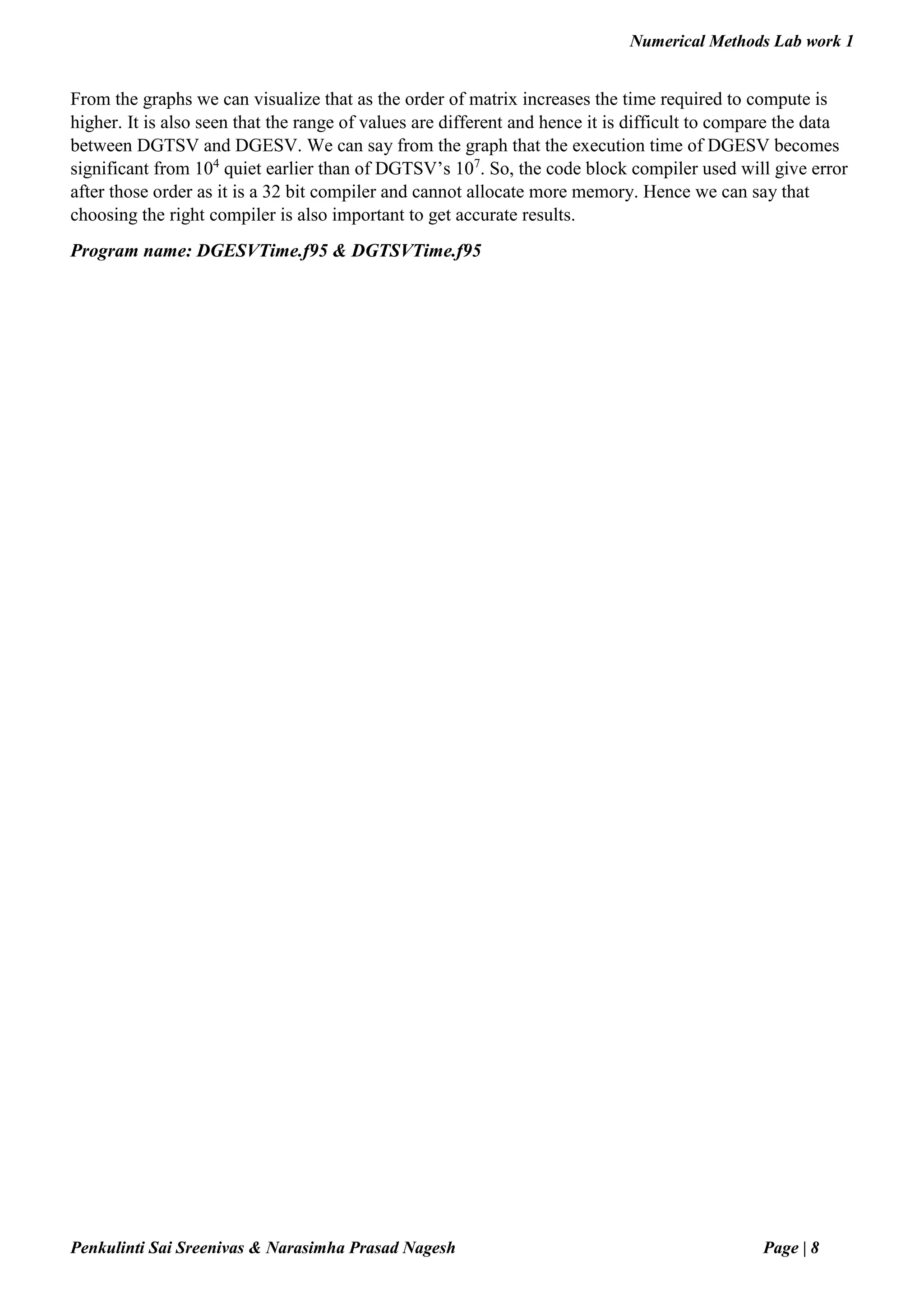 Fortran induction project. DGTSV DGESV | PDF