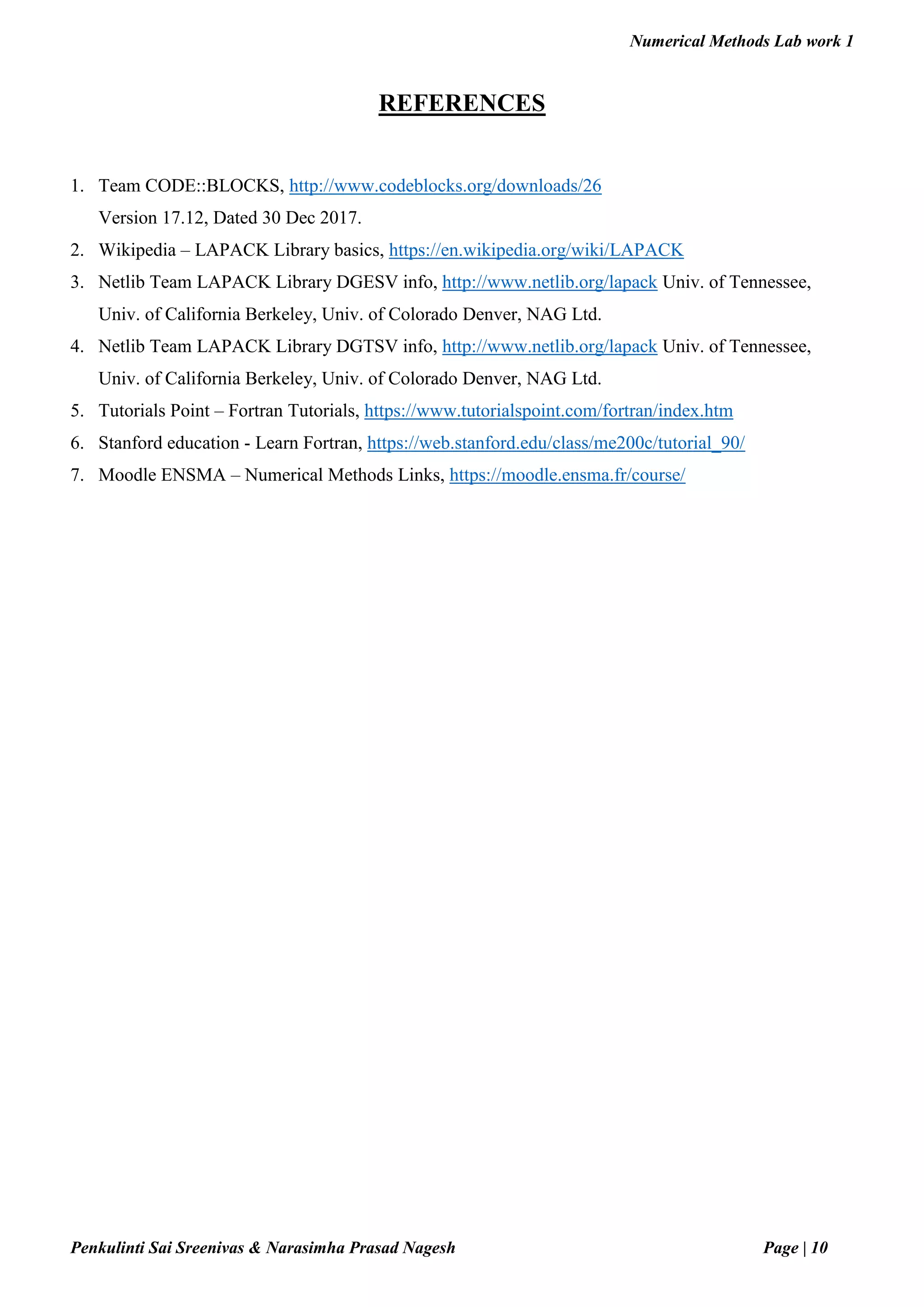 Fortran induction project. DGTSV DGESV | PDF