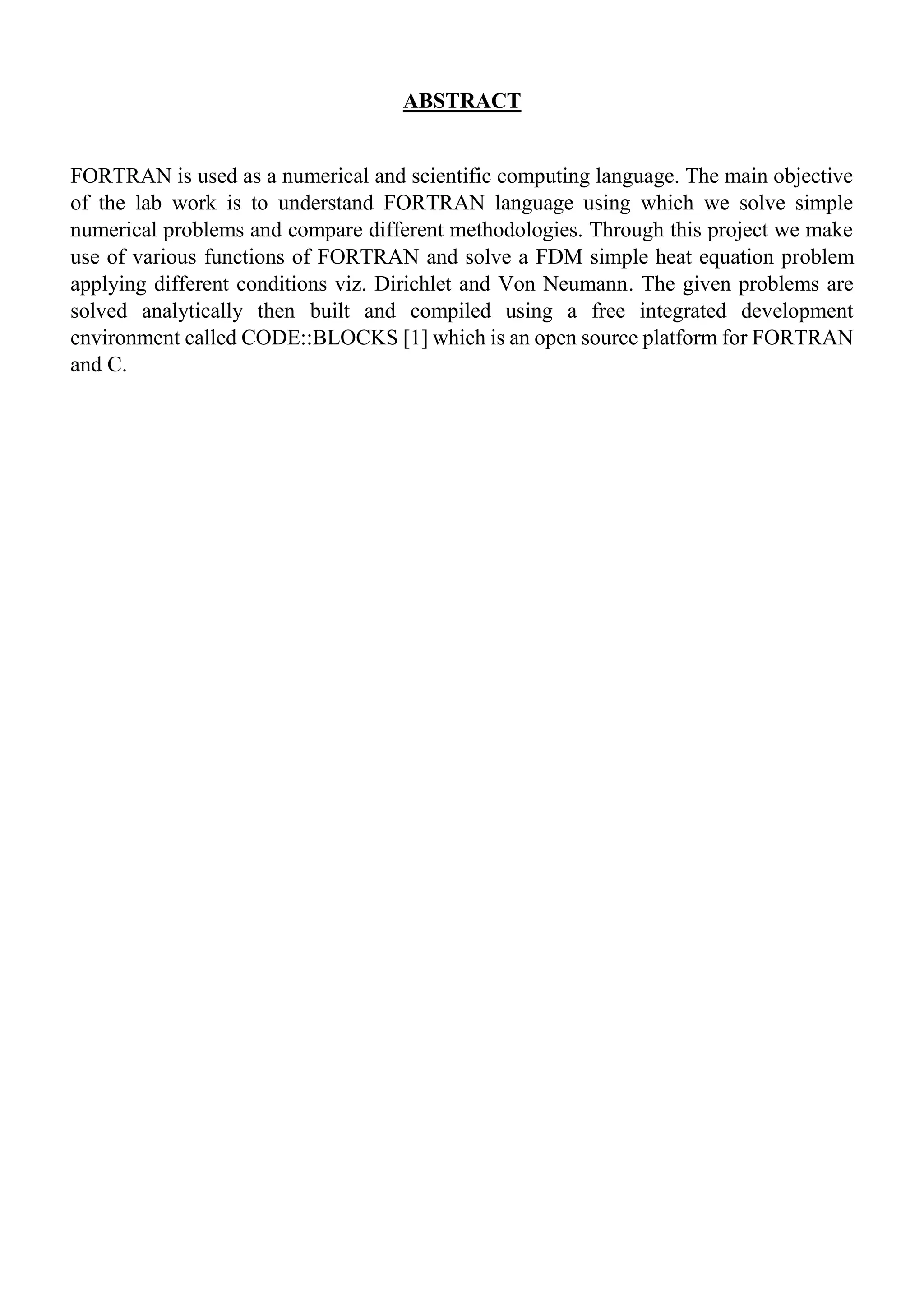 Projectwork on different boundary conditions in FDM. | PDF