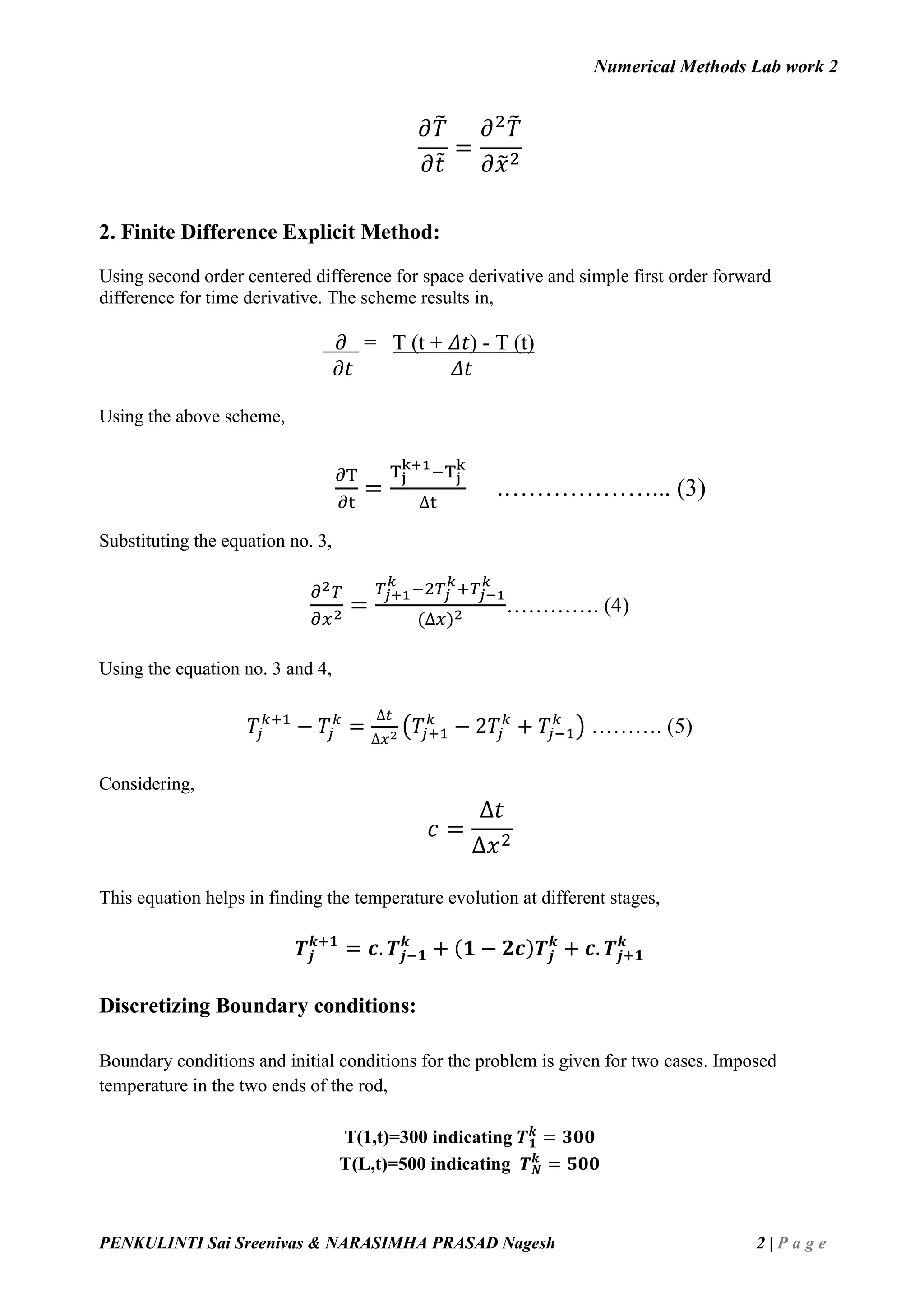 Projectwork on different boundary conditions in FDM. | PDF