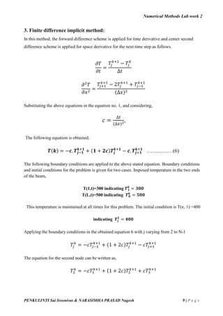 Projectwork on different boundary conditions in FDM. | PDF