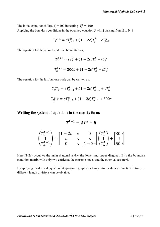 Projectwork on different boundary conditions in FDM. | PDF