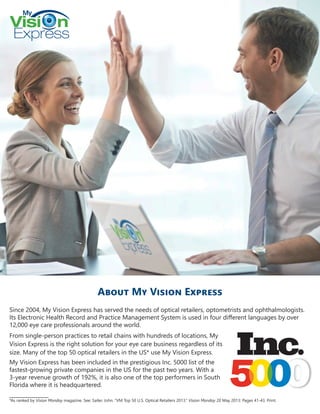 Myvision Express 2014 International Brochure | PDF