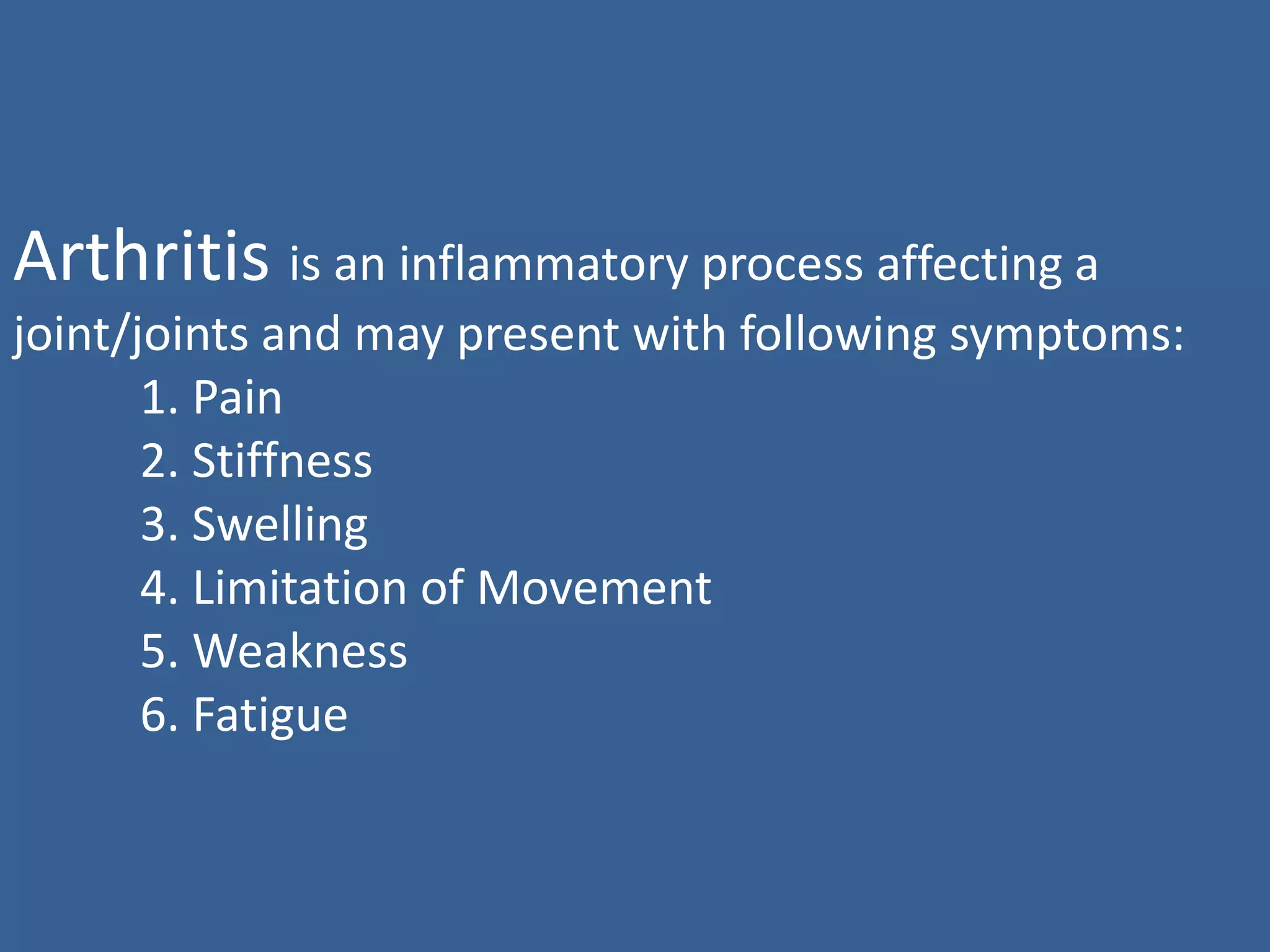 Approach to arthritis | PPTX