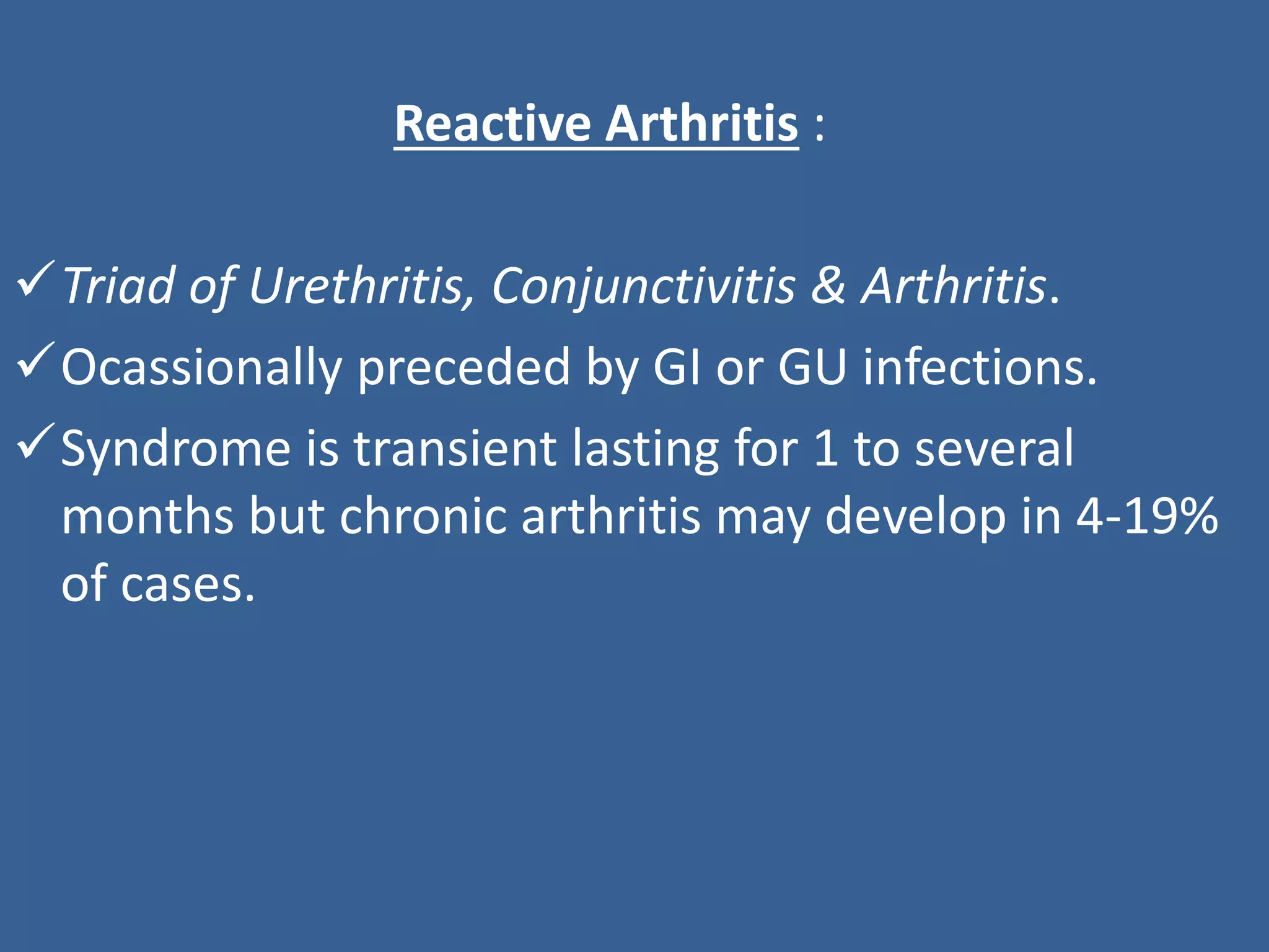 Approach to arthritis | PPTX