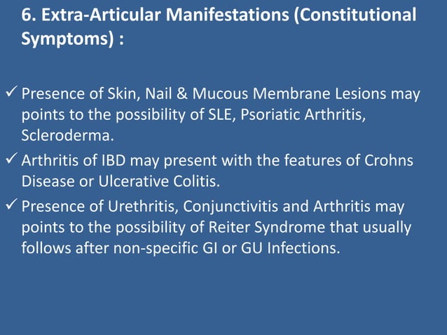 Approach to arthritis | PPTX | Bone and Joint Conditions | Diseases and ...
