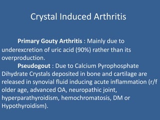 Approach to arthritis | PPTX