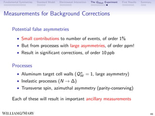 Holding up a Mirror: Using Parity to Test the Standard Model of ...