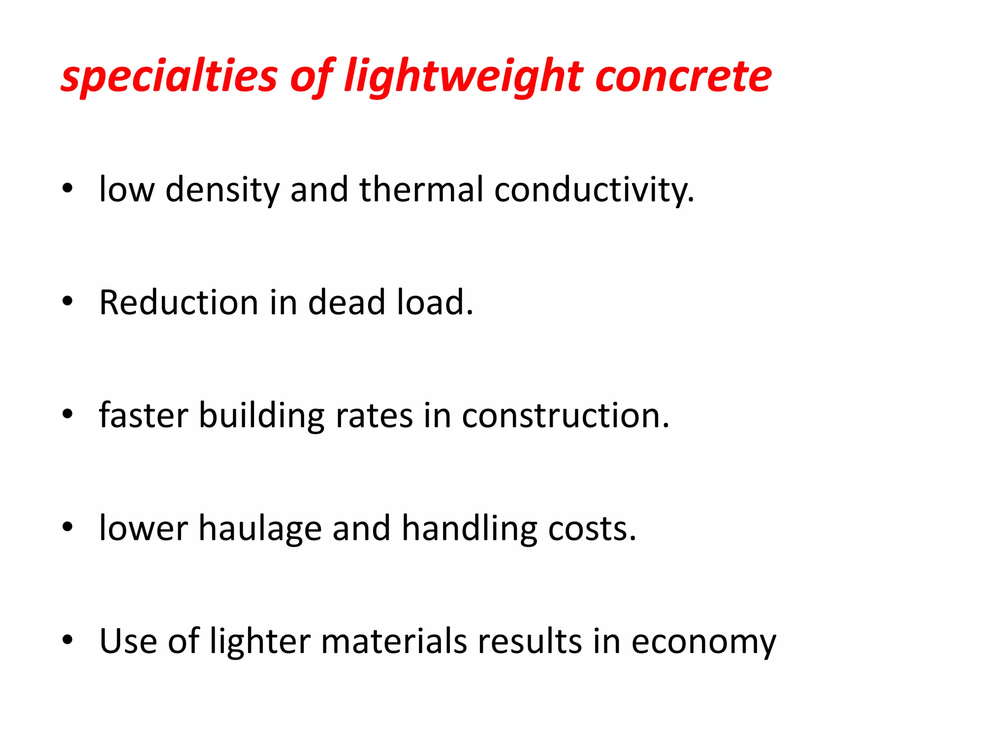Light Weight Concrete;High Density Concrete;High Performance Concrete ...