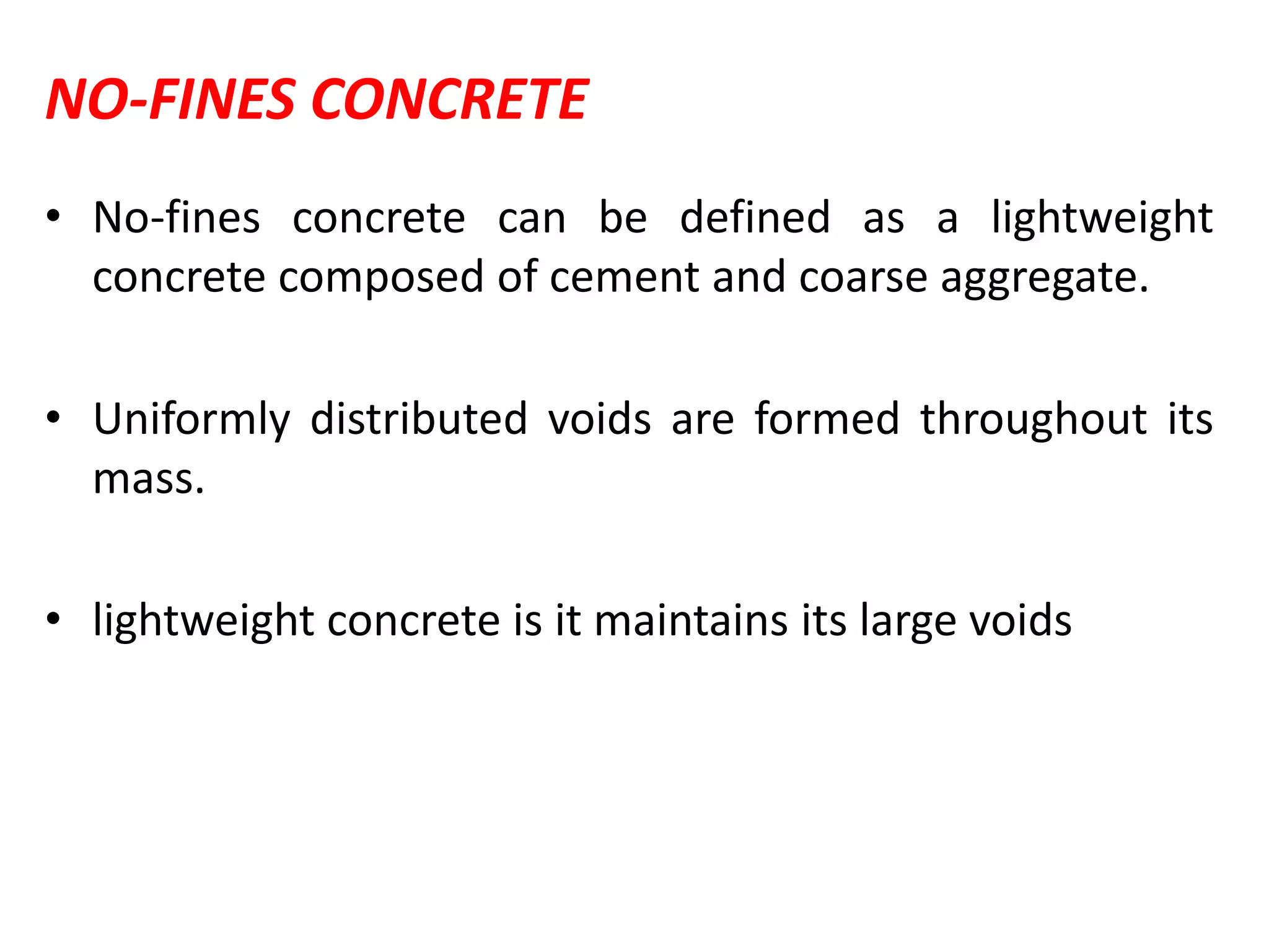 Light Weight Concrete;High Density Concrete;High Performance Concrete ...