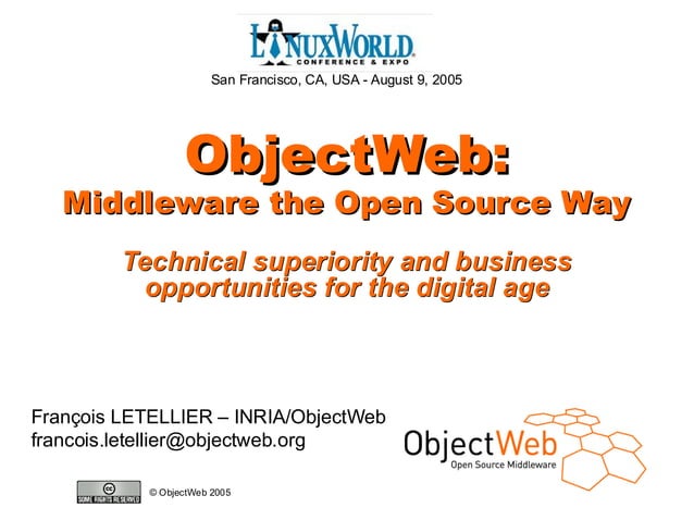 Middleware the open-source way: technical superiority and business opportunities for the digital ...