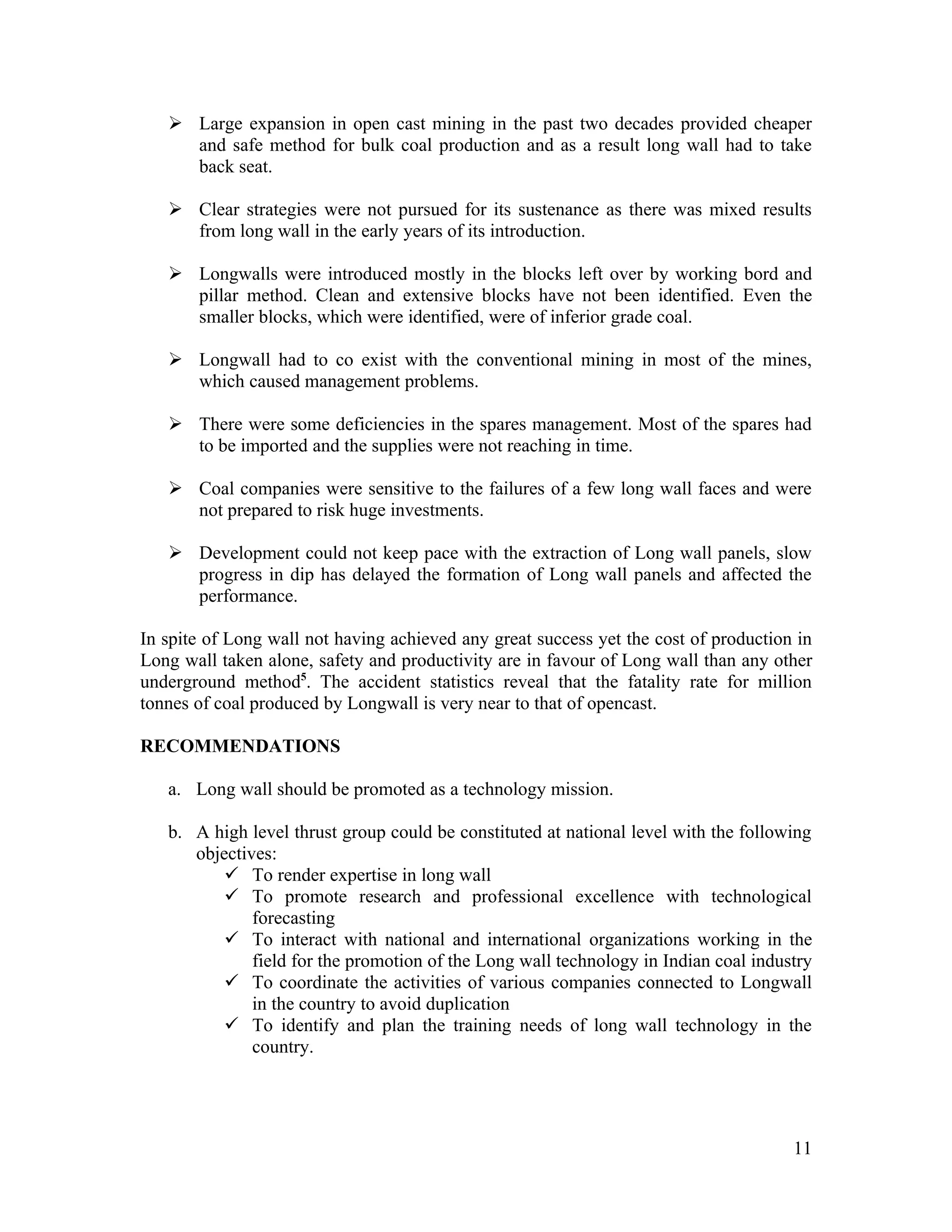 Longwall exp india-expectations | DOC