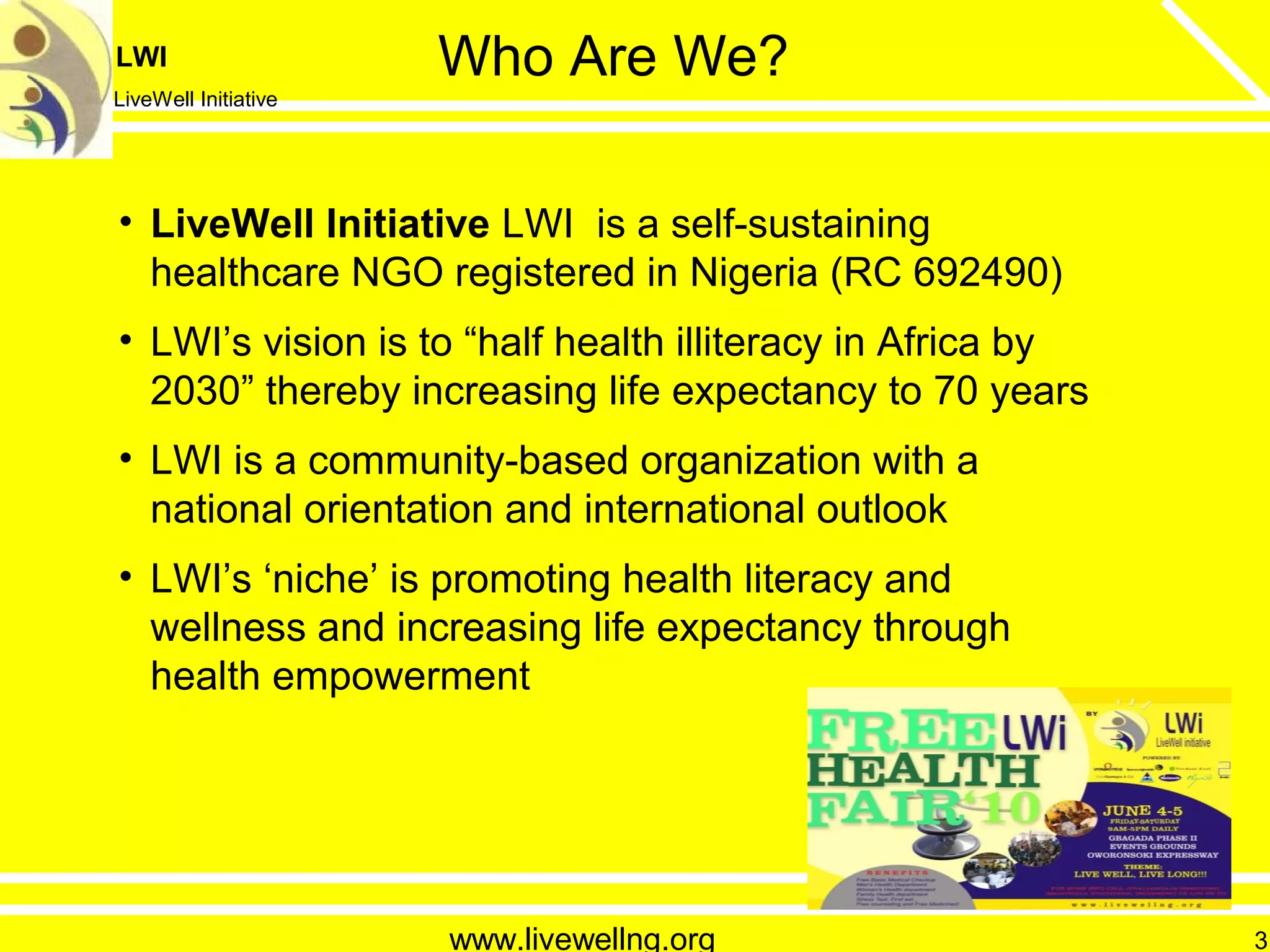 LiveWell Initiative LWI - our success story powerpoint | PPT