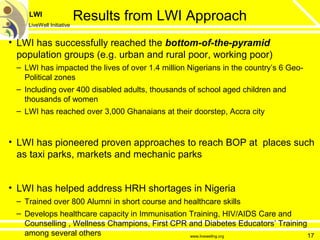 LiveWell Initiative LWI - our success story powerpoint | PPT