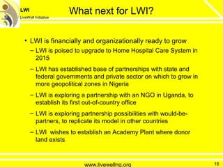 LiveWell Initiative LWI - our success story powerpoint | PPT