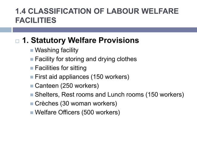 Labour welfare unit 1 Notes | PPTX