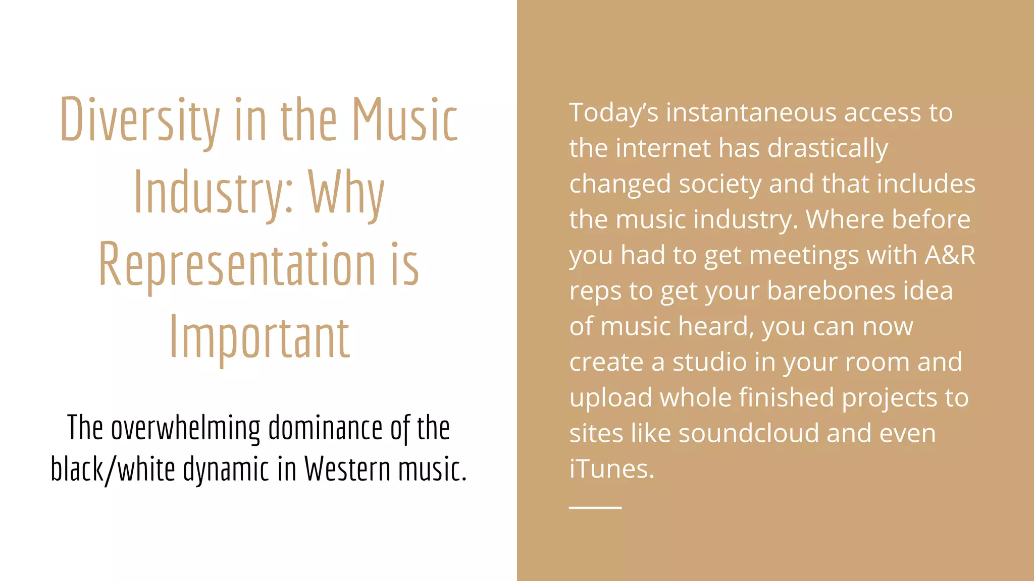 Diversity In the Music Industry | PPTX