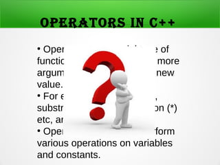 operators in c++ | ODP