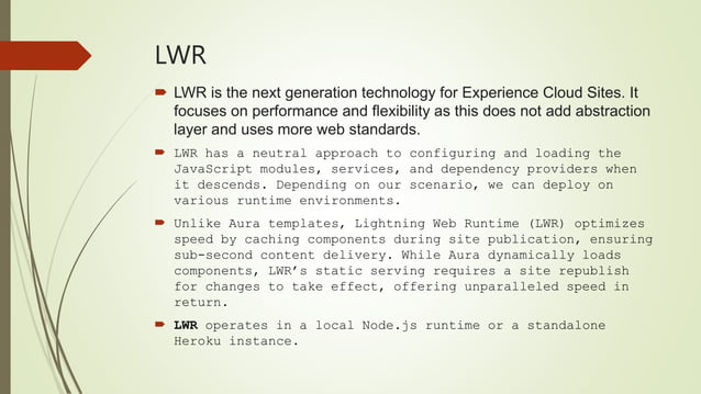 Lightning Web Runtime Lwr Session For Salesforce Ppt